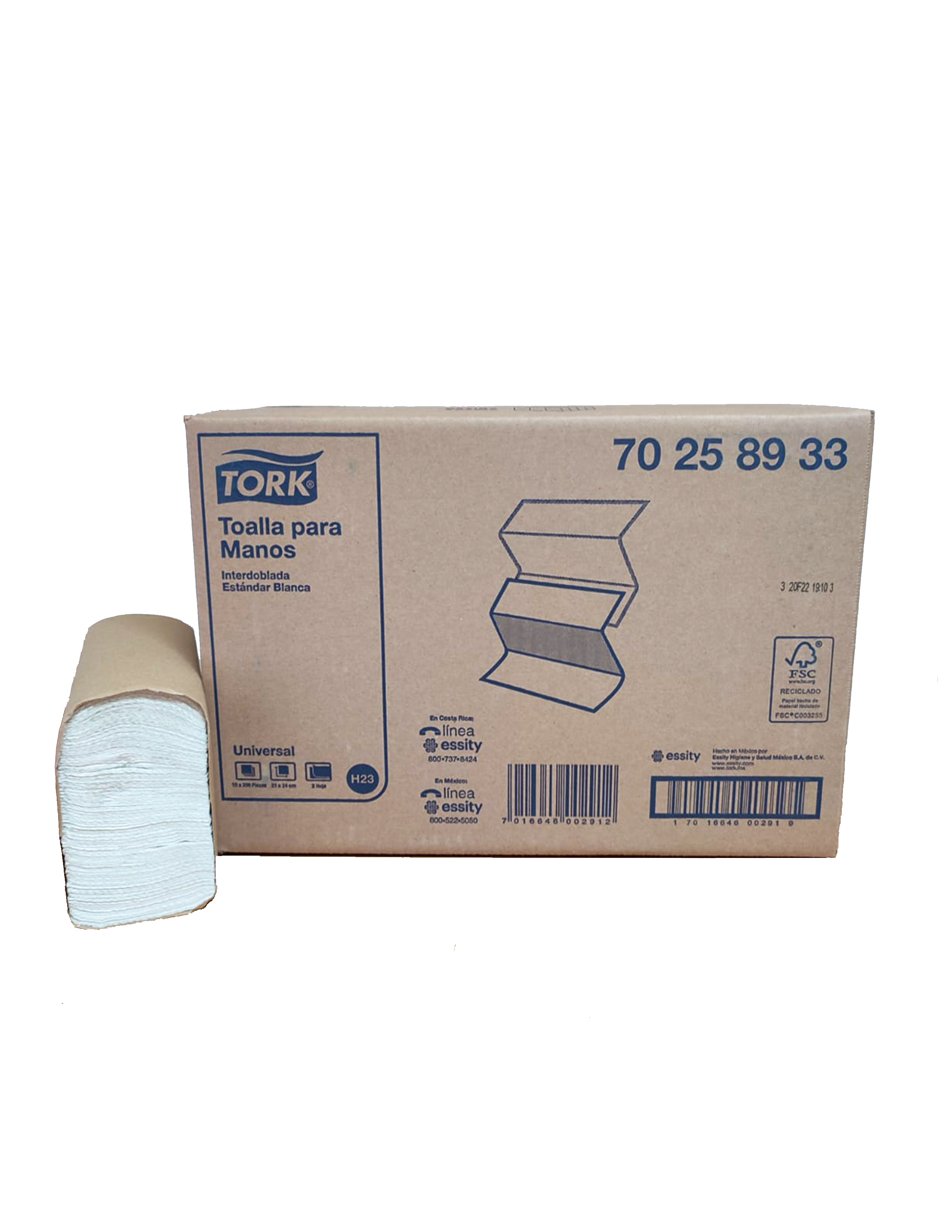 Distribuidores de Papel para Manos en Toalla Interdoblada. Blanca ...